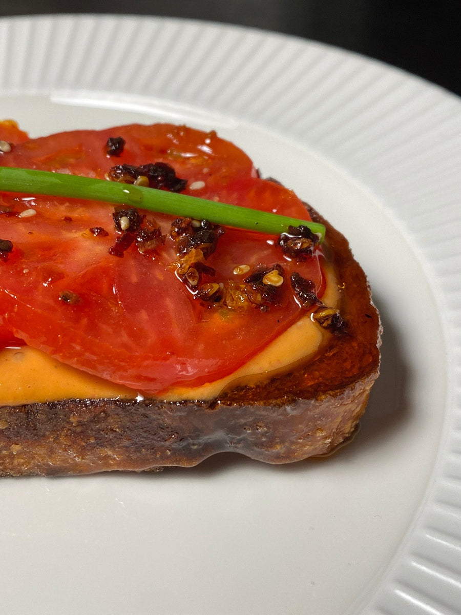 Marinated Umami Tomato on Toast | UmamiPapi Crispy Chilli Oil Recipe